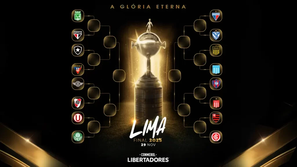 Libertadores 2025: confira o chaveamento e onde assistir aos jogos das oitavas de final